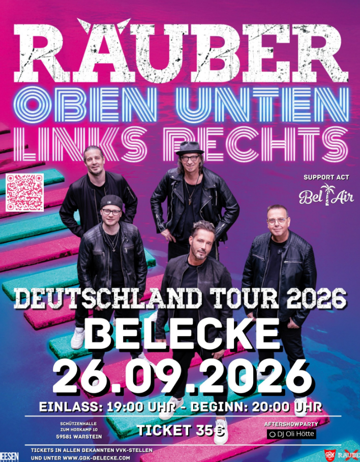 Robbers Germany Tour 2026 - Sauerland.com